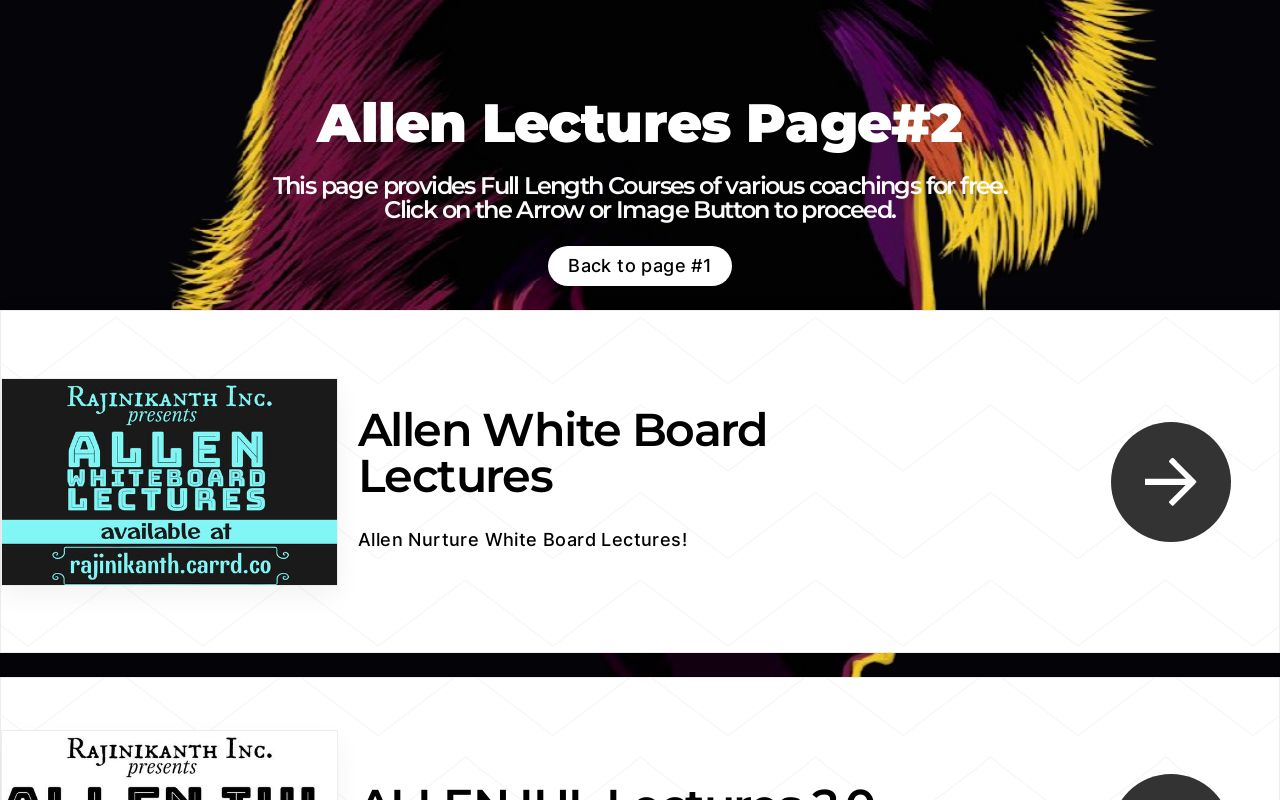 Allen Lectures